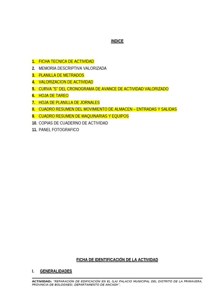 Inf Final Palacio Ficha Tecnica | PDF