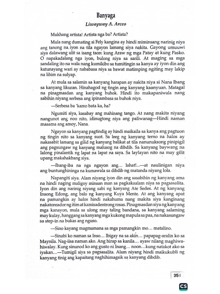 Banyaga Ni Liwayway Arceo | PDF