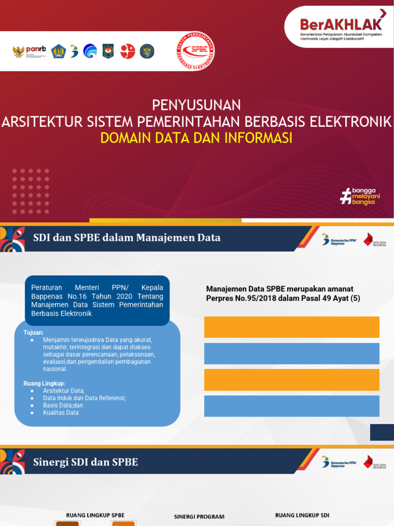 Arsitektur SPBE (Domain Data Dan Informasi) | PDF | Teknologi & Rekayasa