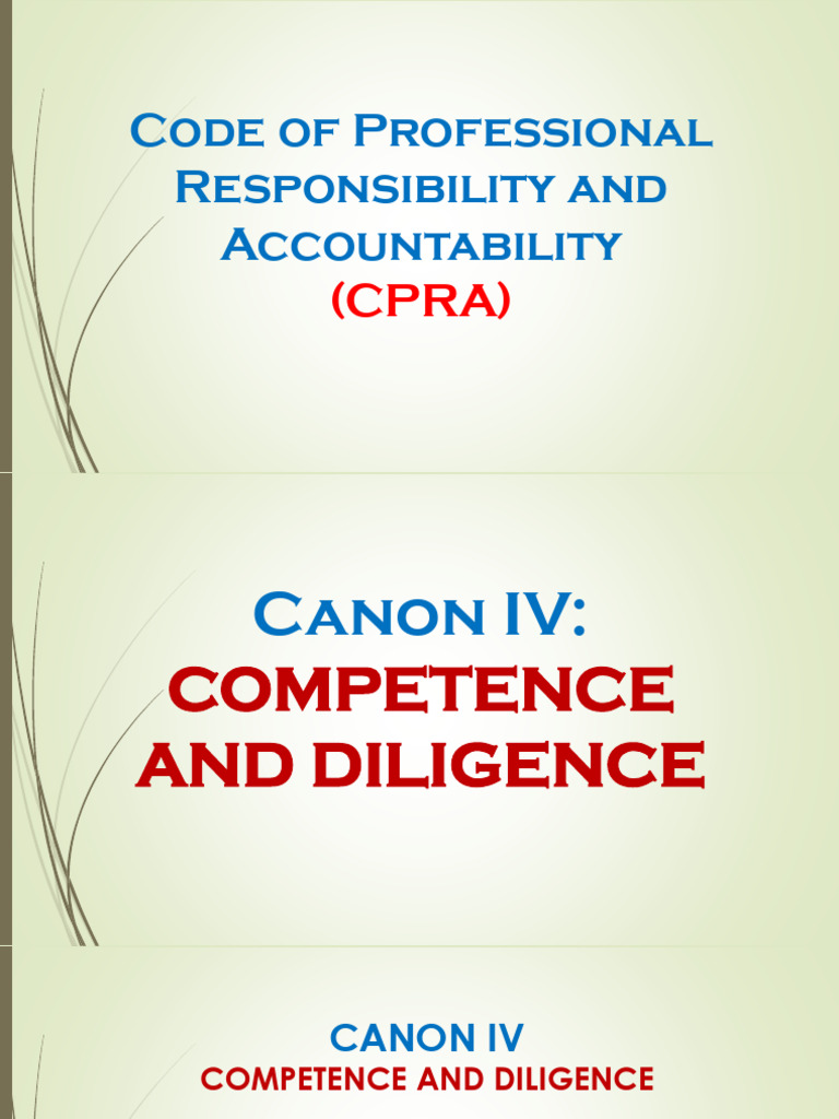 Legal Ethics Cpra Canon 4 | PDF | Lawyer | Justice