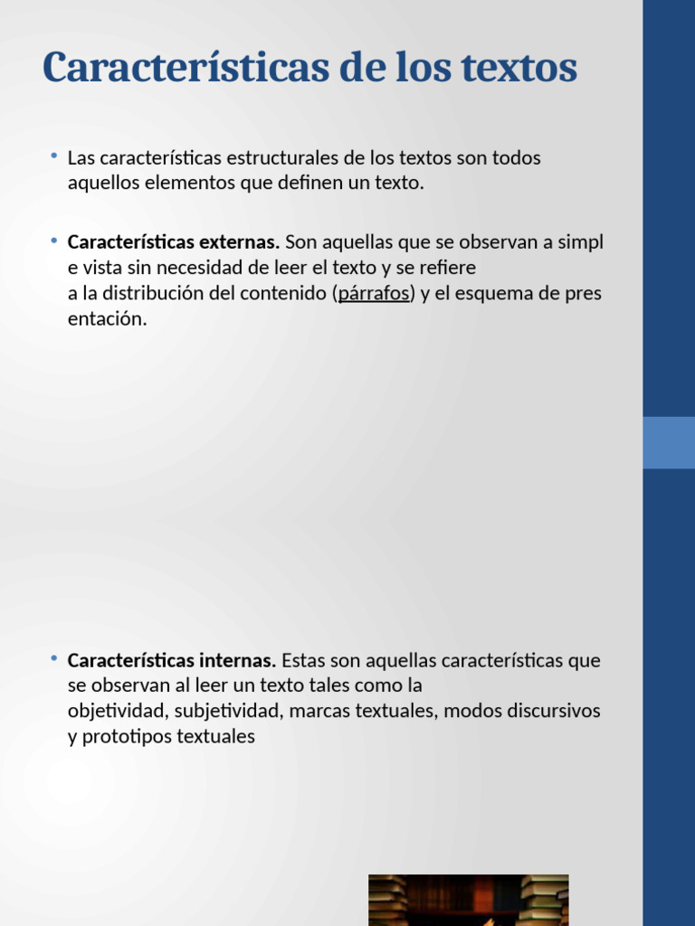 Características de Lo Textos | PDF | Comunicación