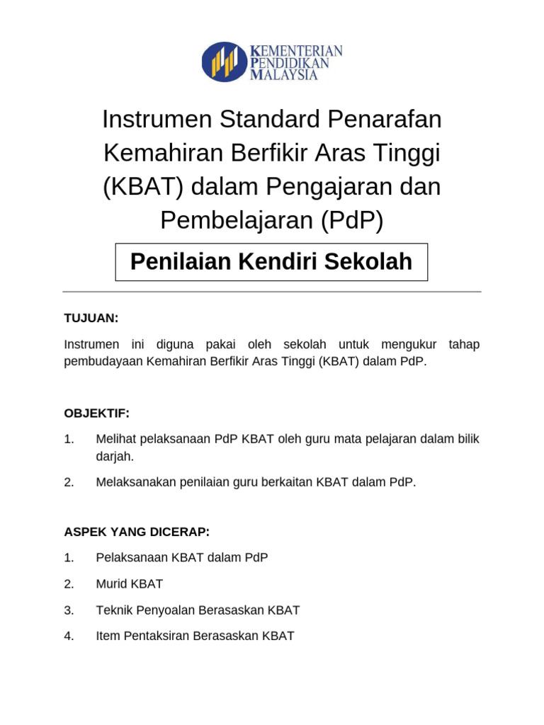 Instrument KBAT | PDF