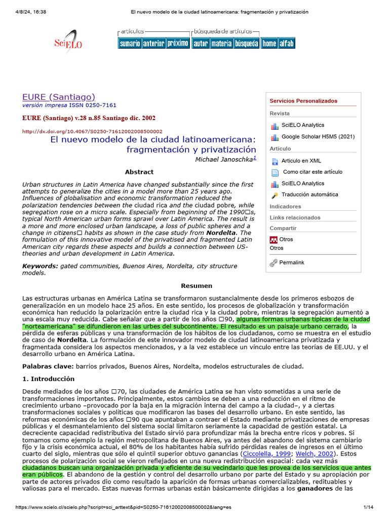 Articulo 1 | PDF | Buenos Aires | La expansión urbana