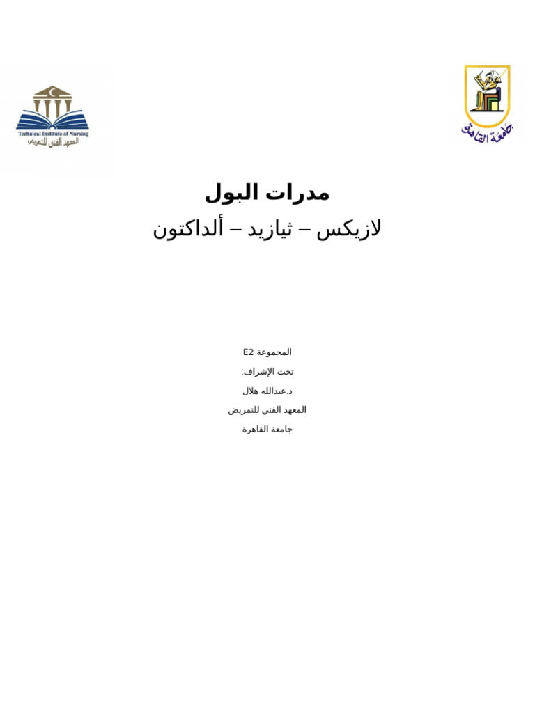 Diuretics Presentation E2 2024 | PDF