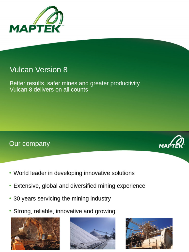 Maptek - Vulcan 8 - PTGlobecon | PDF | Mining | Stratigraphy