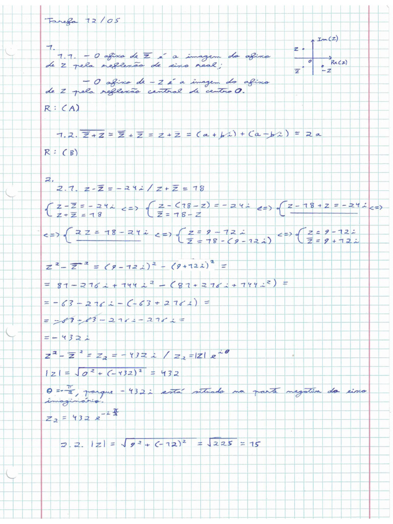 Matematica Tarefa 12 - 05 | PDF