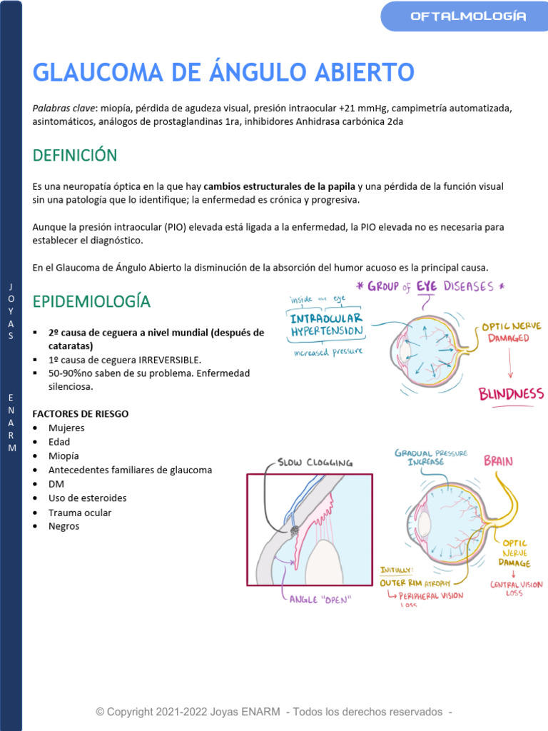 4.glaucoma de Ángulo Abierto | PDF | Glaucoma | Especialidades Medicas