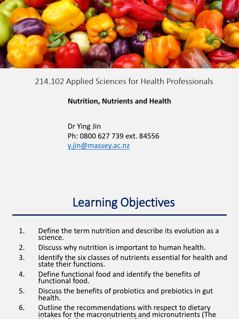 Lesson 1 - Nutrition Nutrients Health 2024 - Stream | PDF | Nutrients ...