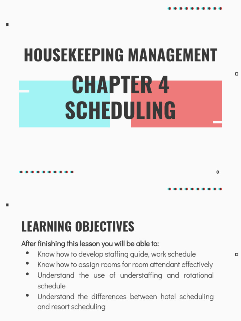 Chapter 4 Scheduling 2022 | PDF | Workweek And Weekend | Labor