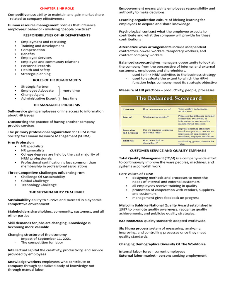 HRM 2nd Year Midterm Reviewer | PDF | Human Resource Management | Employment