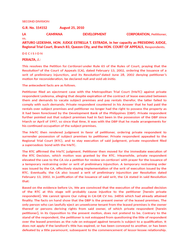 2010 Juris On Injunction | PDF | Bail | Injunction