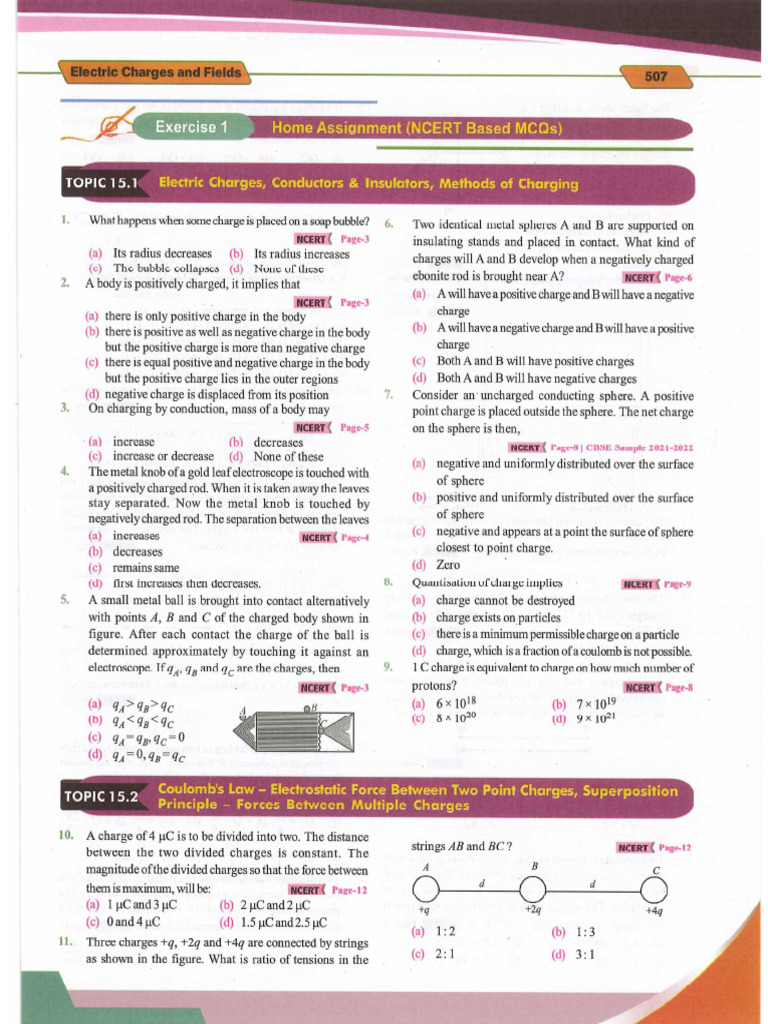 Electrostatics - Force and Field | PDF