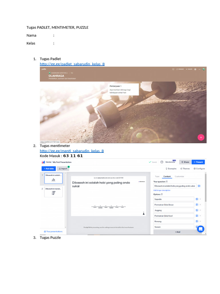 Tugas PADLET | PDF | Metode & Bahan Ajar