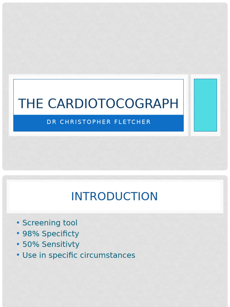 The Cardiotocograph | PDF | Childbirth | Heart Rate