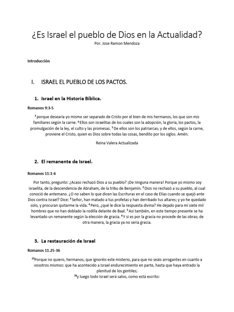 Israel y su Relación con Dios Hoy | PDF | Libro del éxodo | Jesús