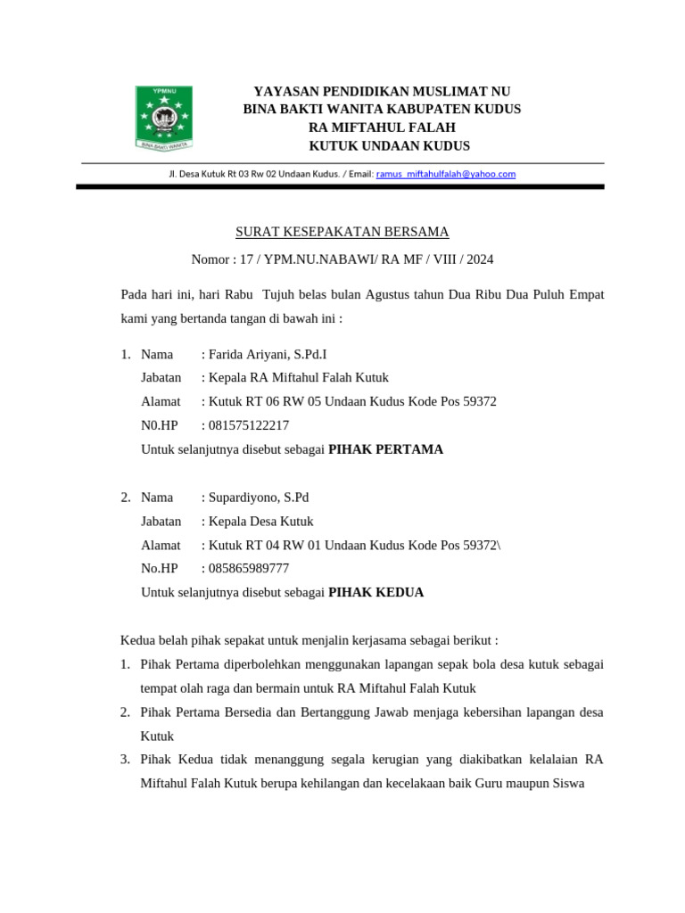 17 MoU Dengan Desa 2024 | PDF | Perjalanan