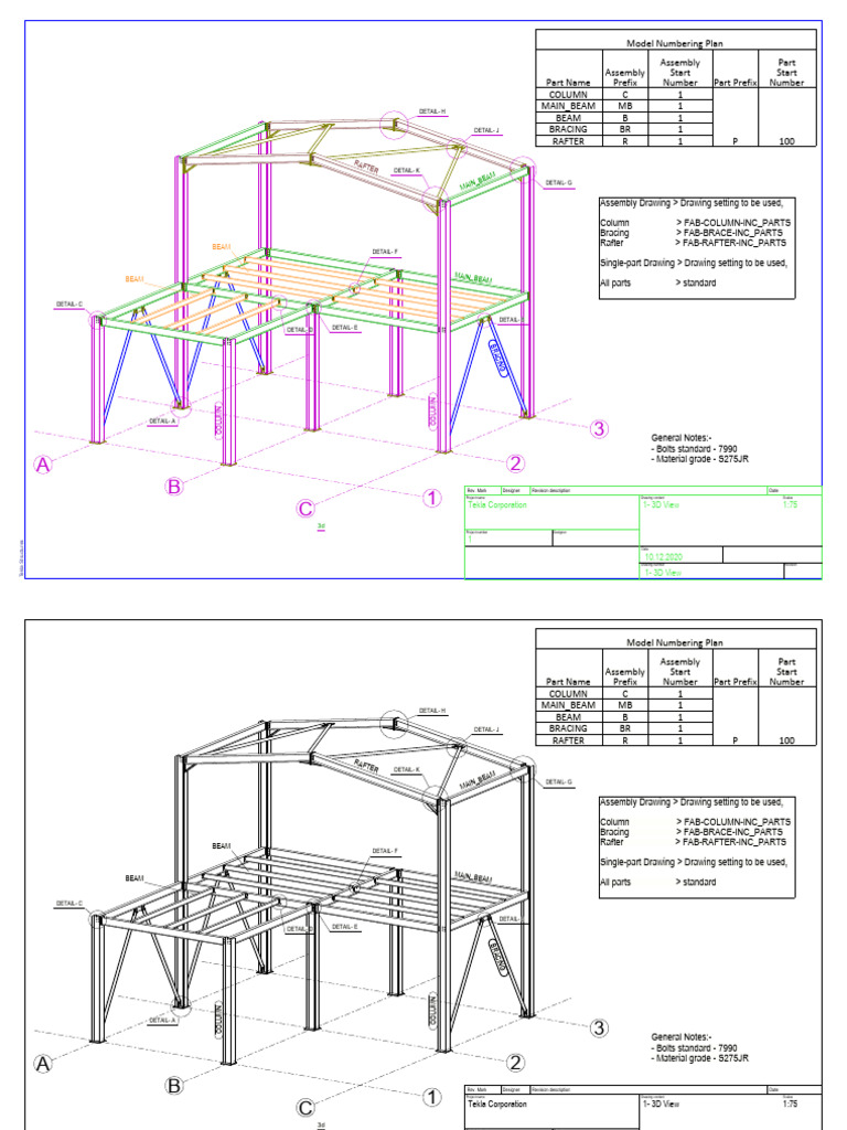 Drawings For The Steel Fundamentals Assignment 3 | PDF | Building ...