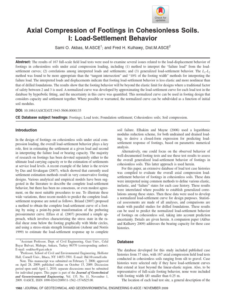 2009 - Axial Compression of Footings in Cohesionless Soils I-Load ...