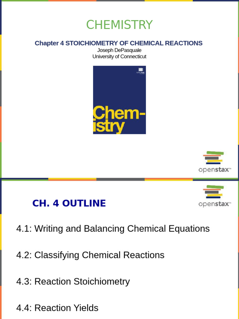 OpenStax PowerPoints: Stoichiometry Basics | PDF | Redox | Stoichiometry