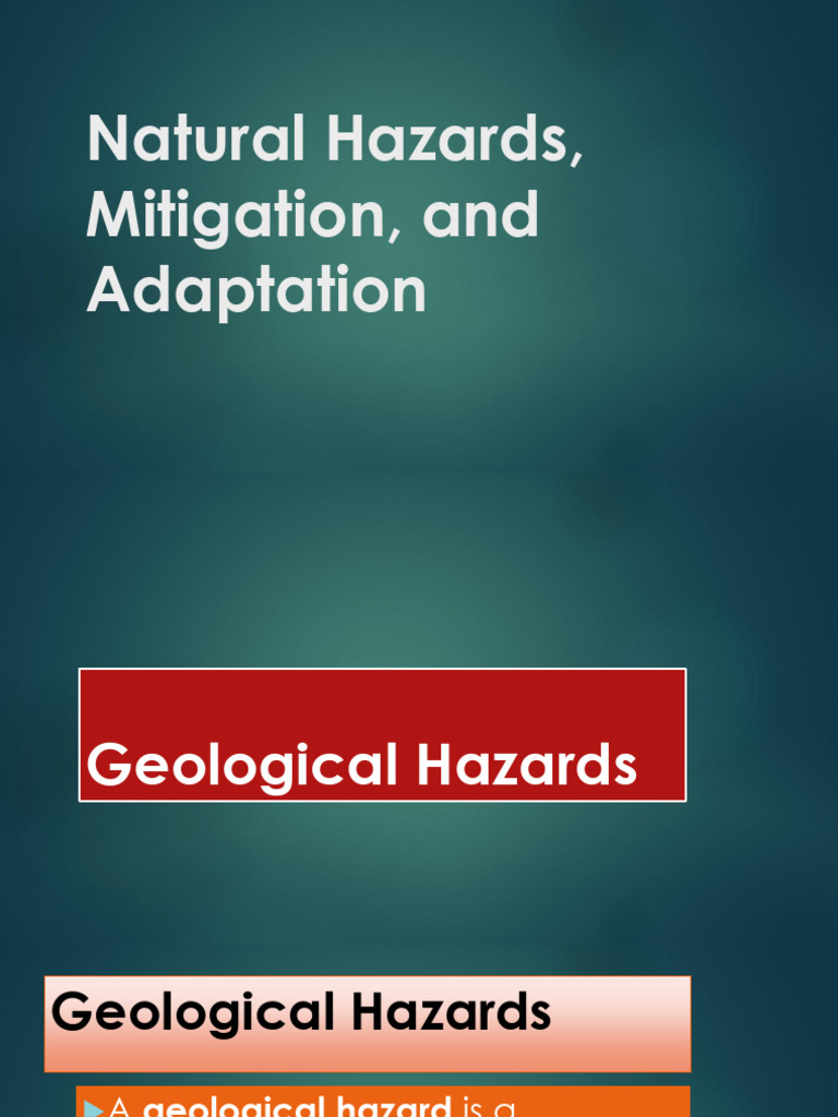 Natural Hazards Mitigation and Adaptation | PDF | Earthquakes | Volcano
