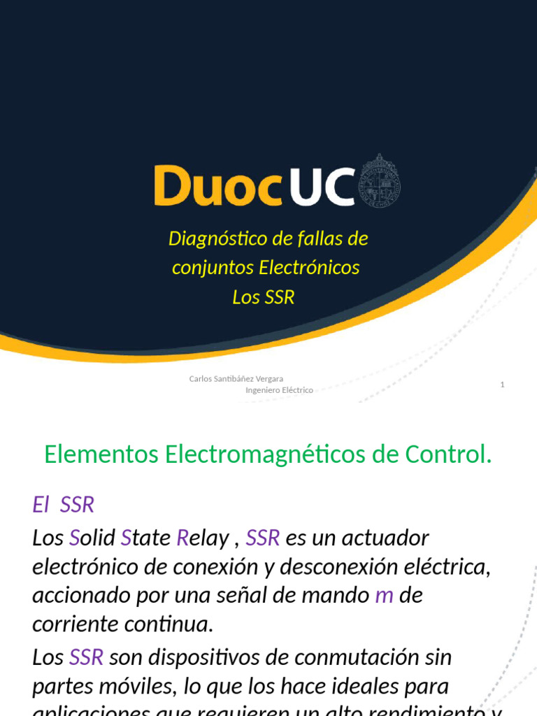 EAI 4122 - Clase 7. - Diagnóstico de Elementos Electrónicos 2-24 | PDF | Relé | Ingenieria Eléctrica