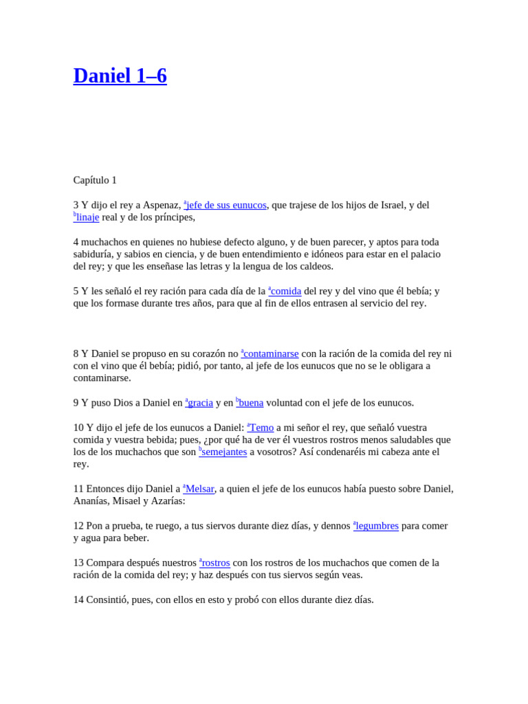 Daniel 1 | PDF | Nabucodonosor Ii