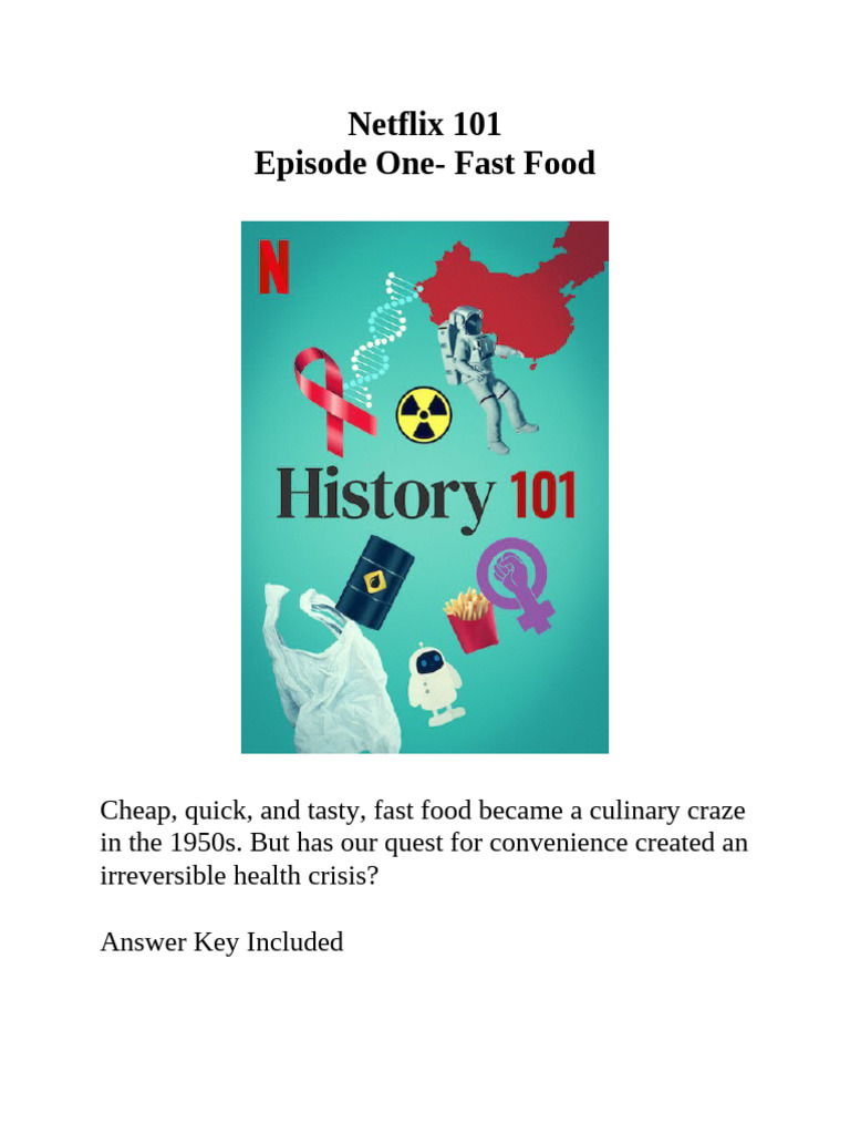 4 - Netflix History 101 Episode One - Fast Food Movie Guide (Answer Key ...