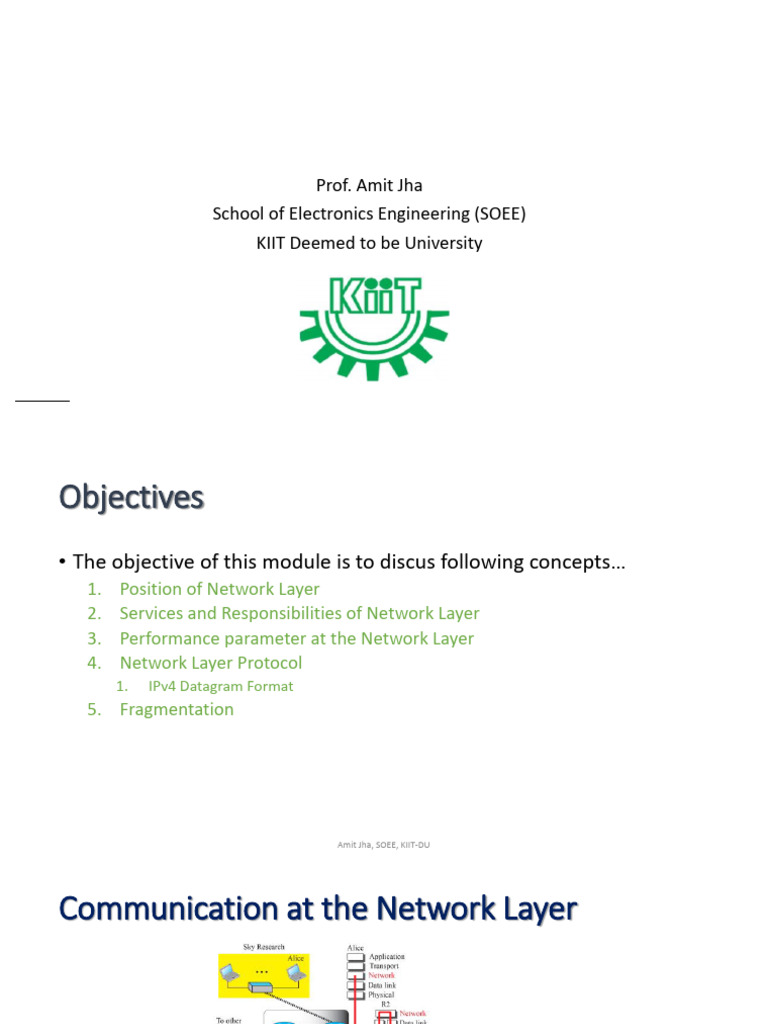 Network Layer & IPv4 Datagram Basics | PDF | Internet Protocols ...