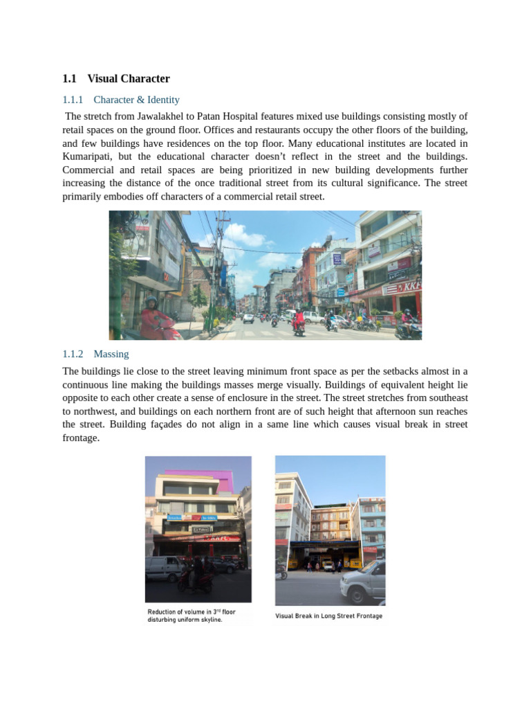 Visual Qualities of Kumaripati | PDF | Street | Retail