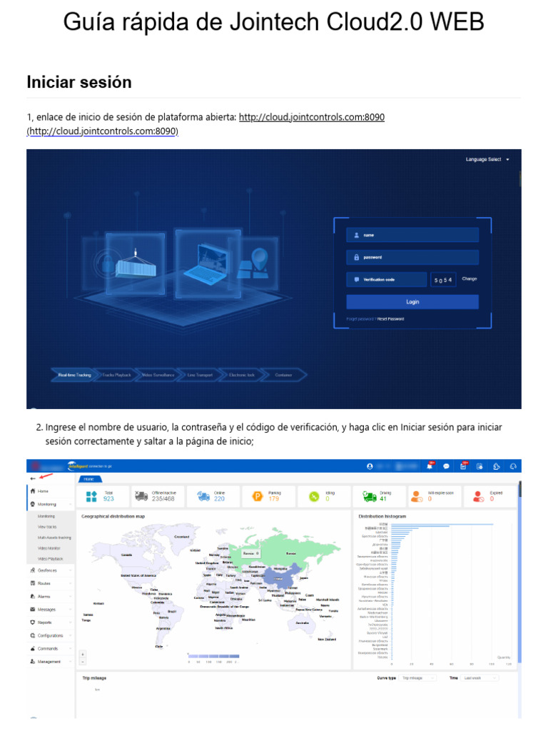 Guía Rápida de Jointech Cloud2.0 WEB - Desarrollado Por MinDoc - Español | PDF | Información ...