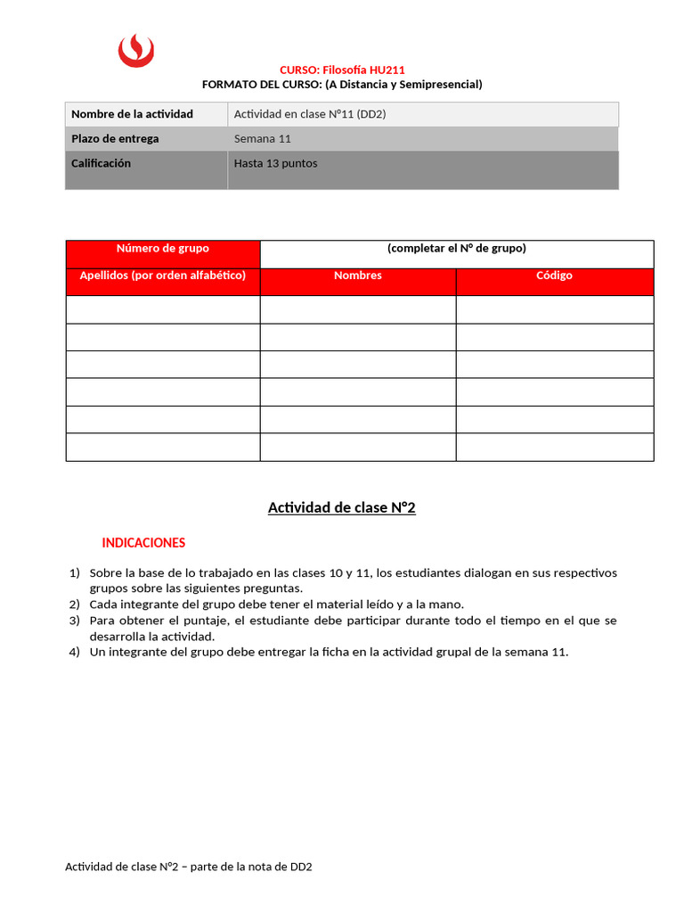 Actividad en Clase N°2 | PDF