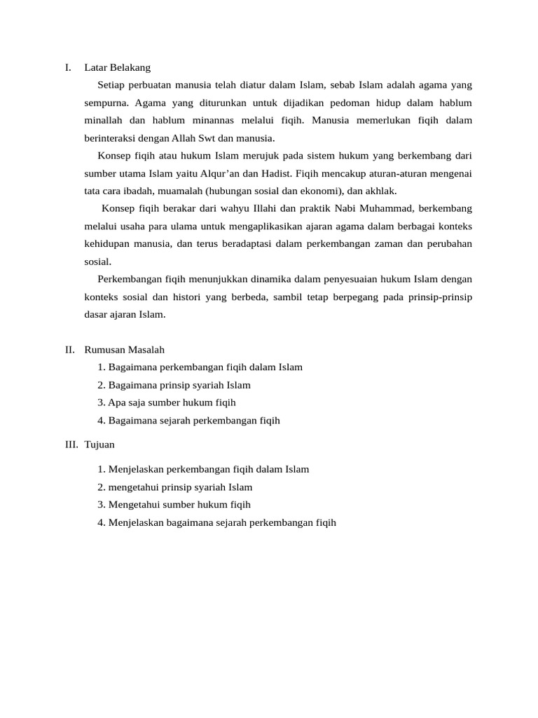 Rumusan Masalah Dan Tujuan Konsep Fiqih Syafiq | PDF | Ilmu Sosial | Agama & Spiritualitas