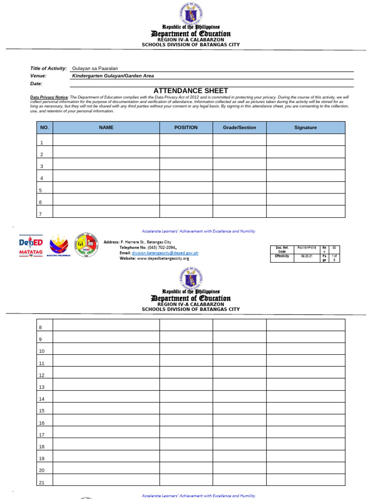 Attendance Gulayan | PDF | Information Governance | Privacy