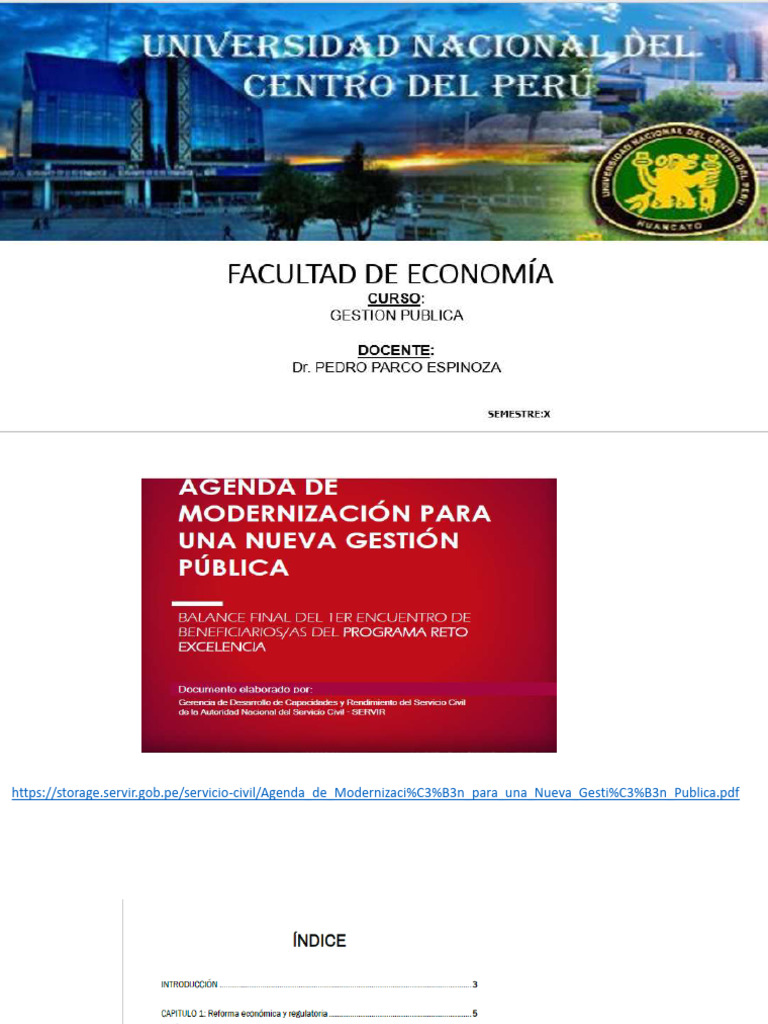 Libro Agenda de Modernizacion para La Nueva Gestion Publica | PDF