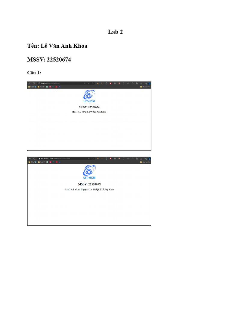 LeVanAnhKhoa Lab2 | PDF