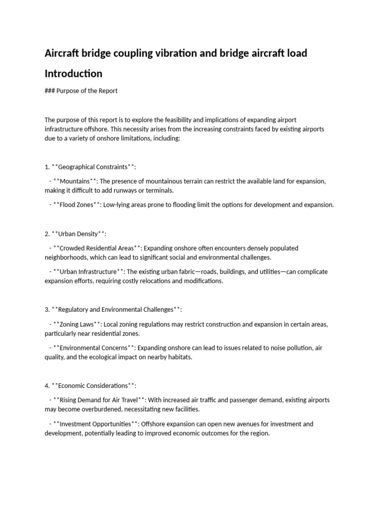 Aircraft Bridge Coupling Vibration and Bridge Aircraft Load | PDF ...