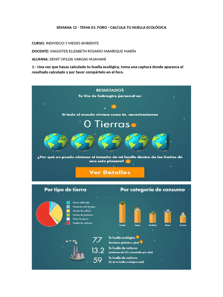 Calcula tu Huella Ecológica y Reflexiona | PDF | Estilo de vida