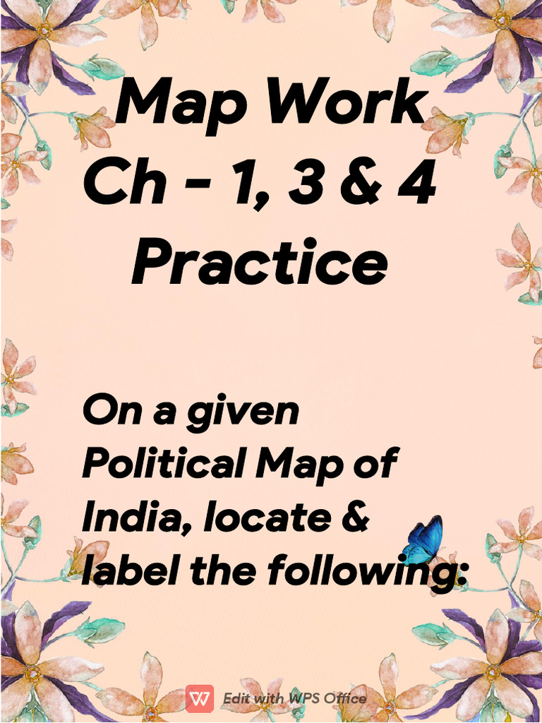 Class X Map Work Practice | PDF