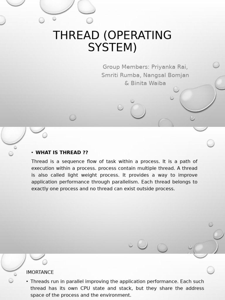 Understanding Threads in Operating Systems | PDF | Thread (Computing ...