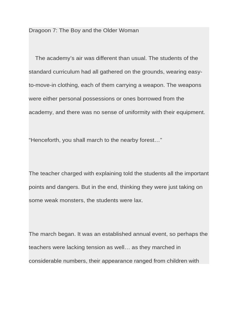 Dragoon 7 - The Boy and The Older Woman | PDF | Mystery, Thriller & Crime Fiction | General Fiction