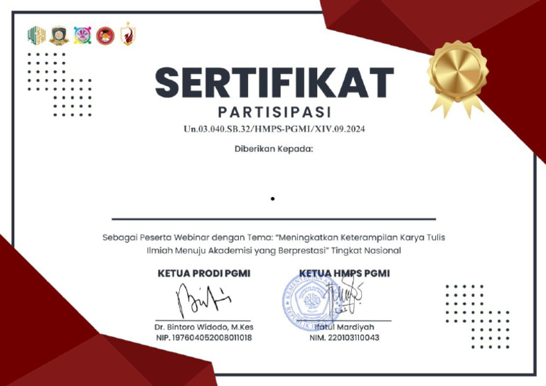 E-Sertifikat . | PDF