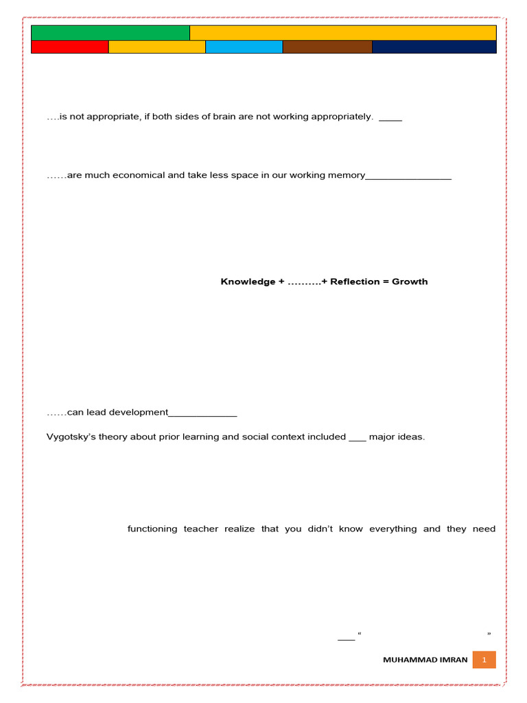 EDU301 ALL IN ONE FILE | PDF | Learning | Curriculum