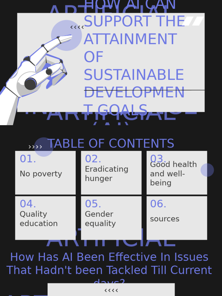 AI and SDGs - How AI Helps Fulfil SDGs | PDF | Artificial Intelligence ...