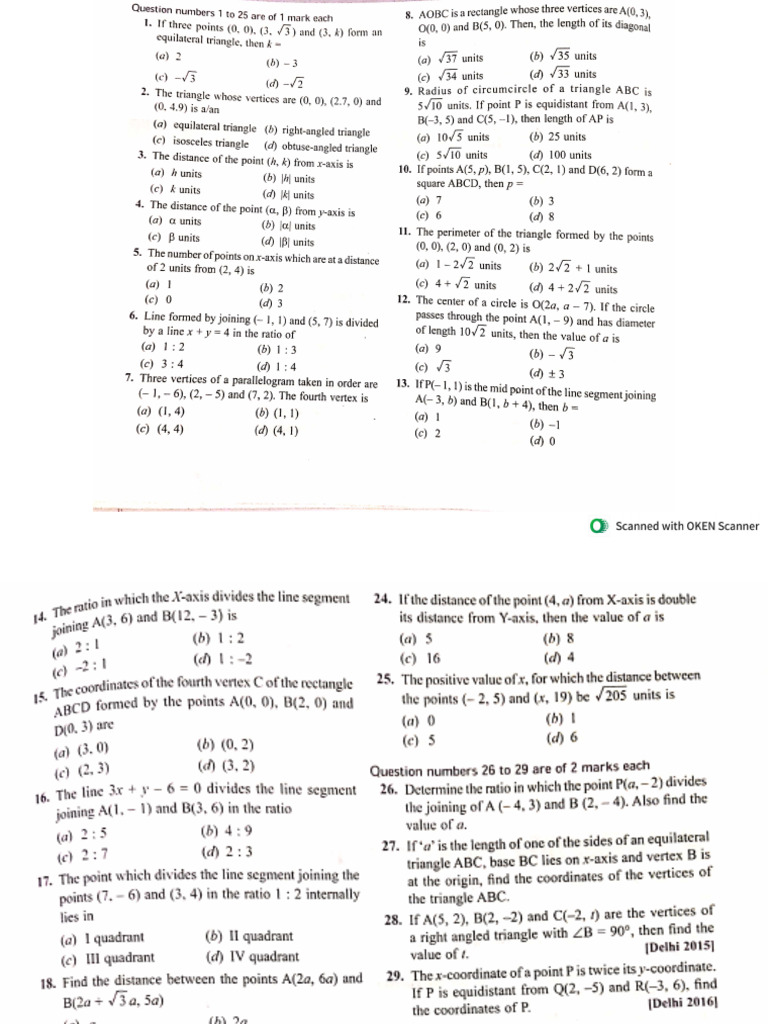 Coordinate Geometry | PDF
