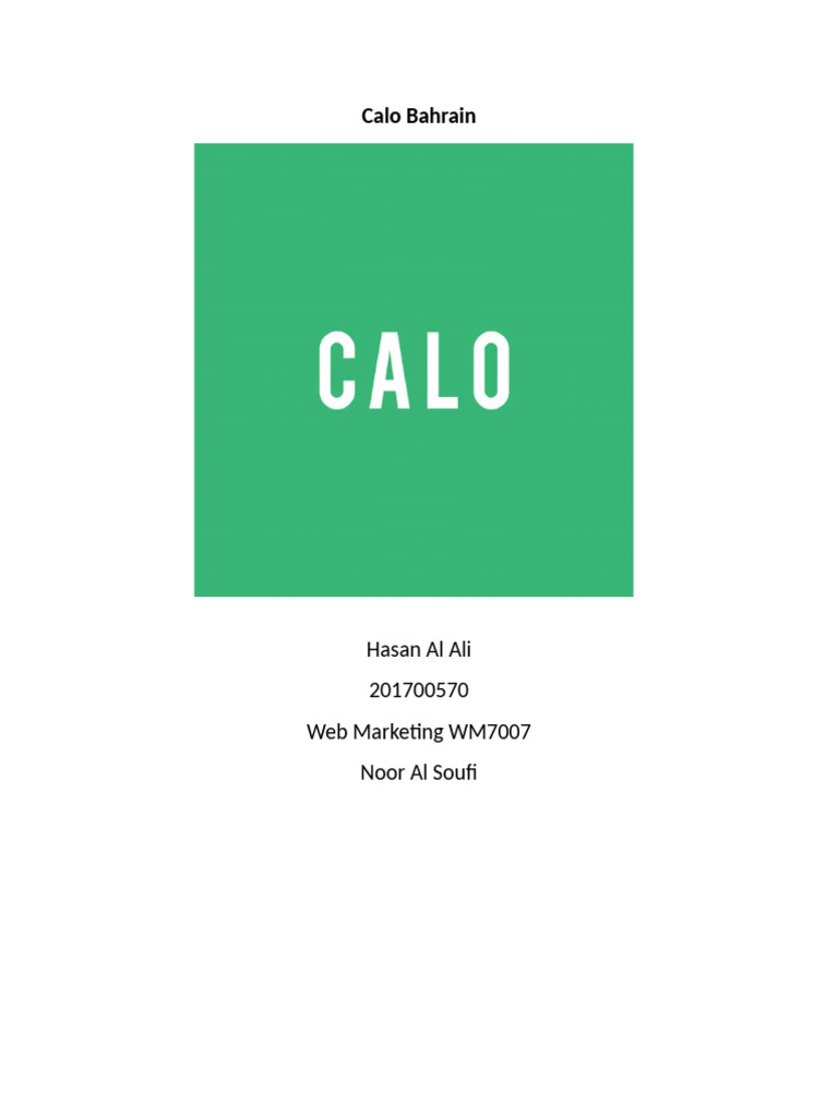 Calo Bahrain | PDF | Search Engine Marketing | Websites