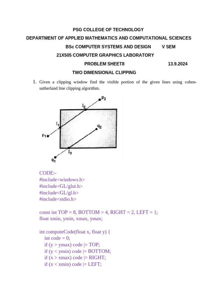 Computer Graphics Ps | PDF | Computer Science | Computer Programming