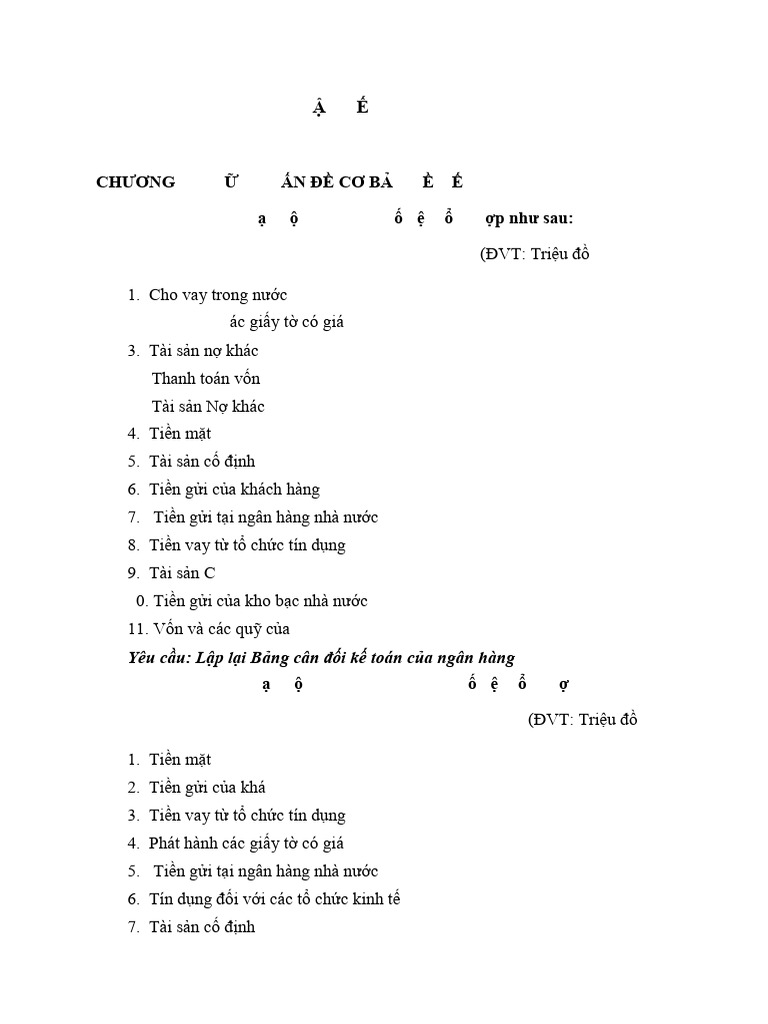 Bai Tap KT Ngan Hang | PDF