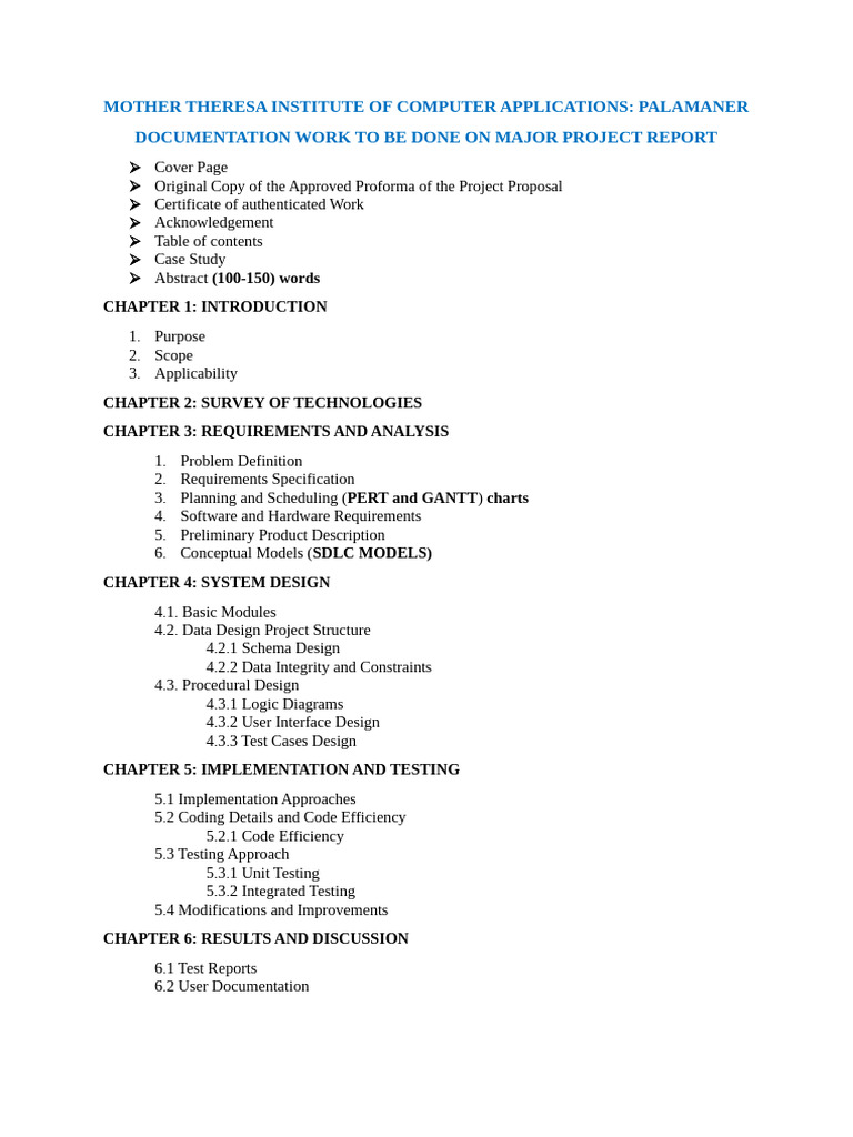 Major Project Report Guide | PDF