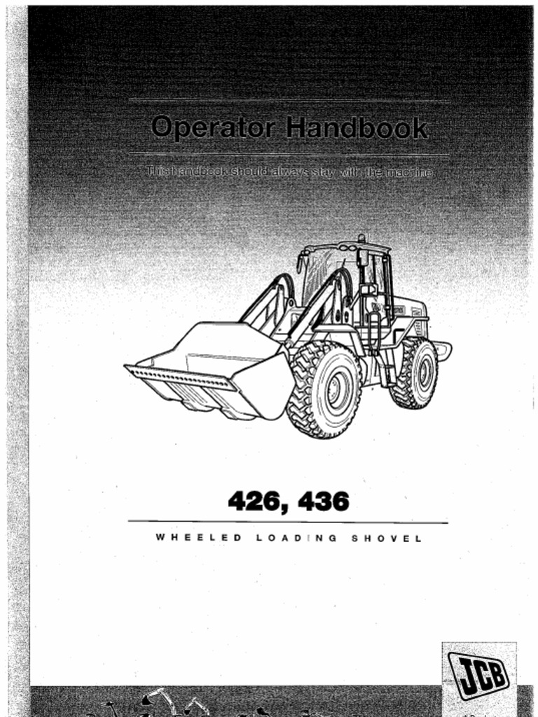 JCB Operator Handbook | PDF