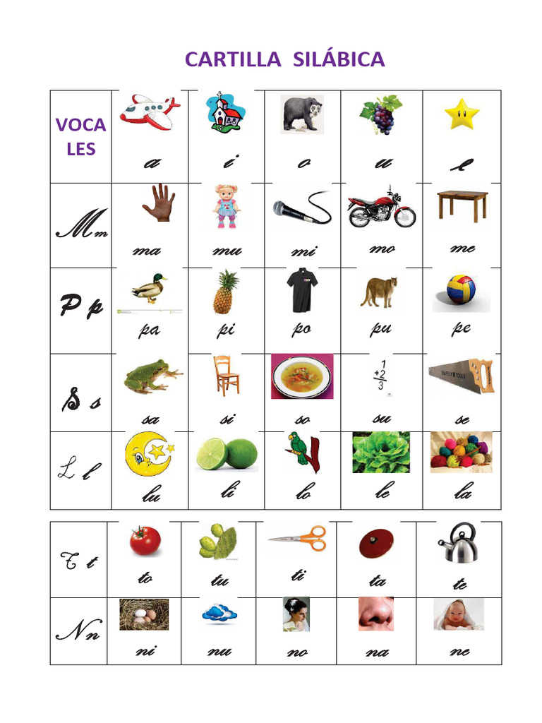 Cartilla Silabica Actualizada 2022 | PDF